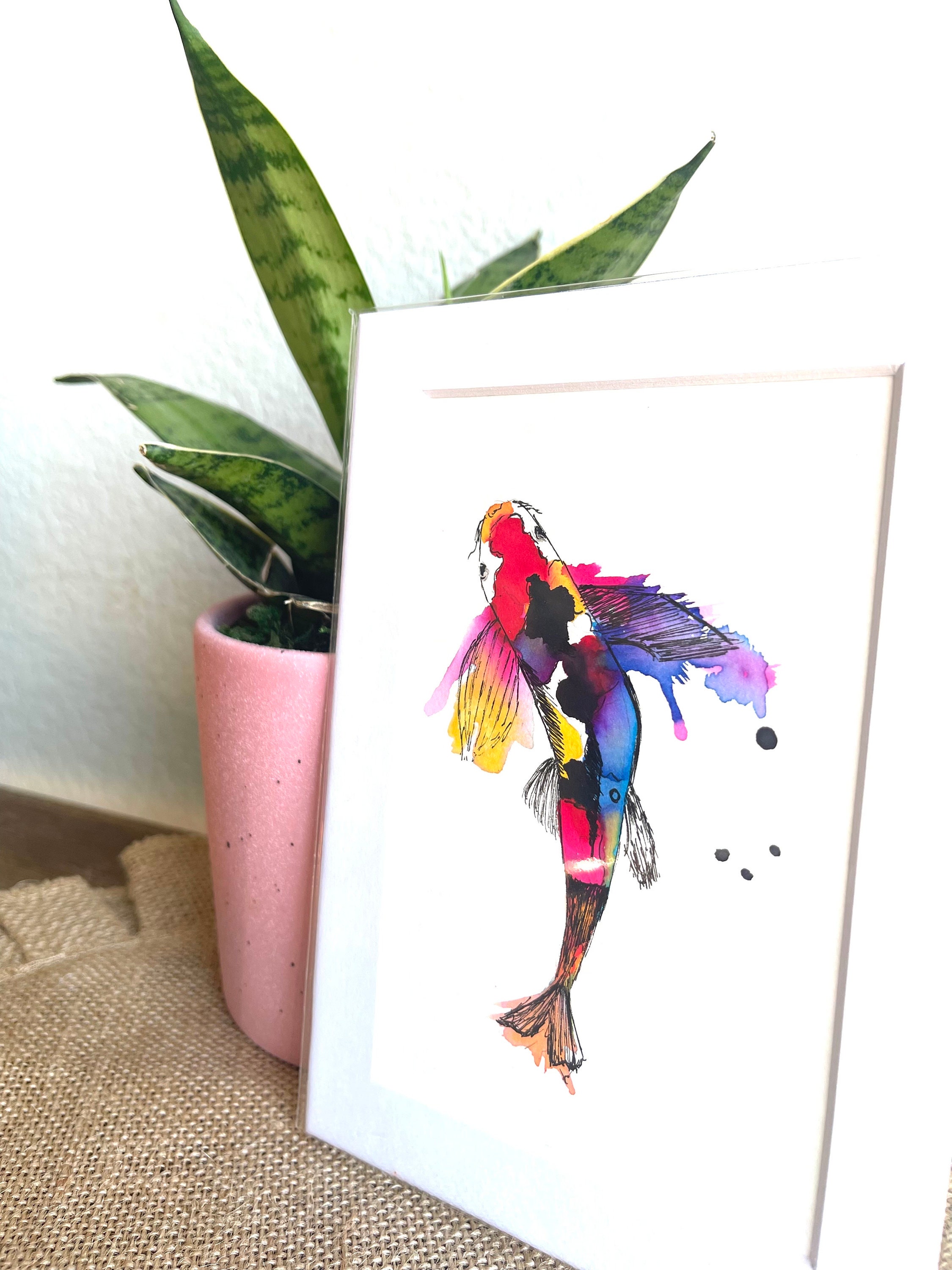 Handmade Ink Fish - Etsy