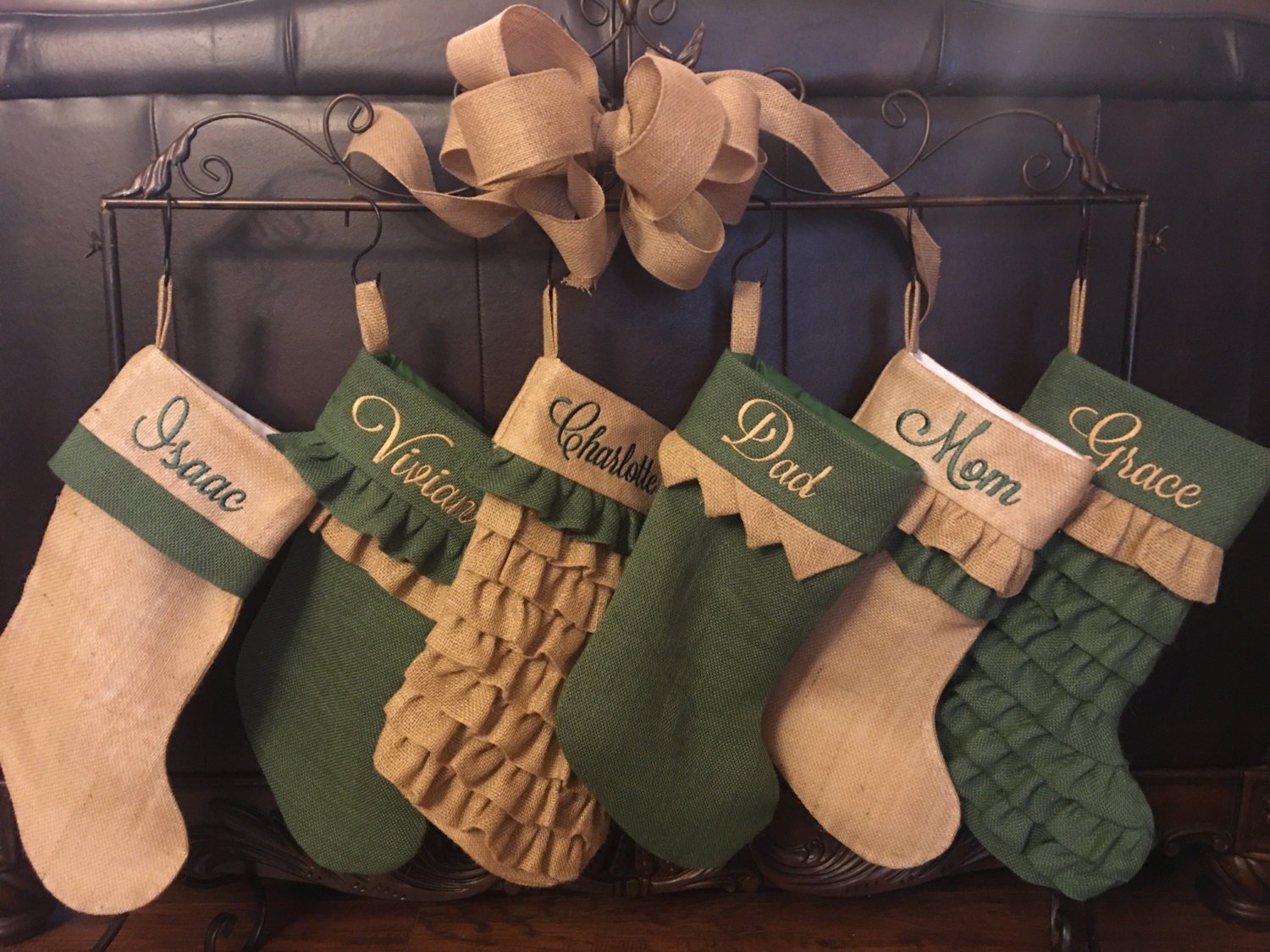 Monogrammed Christmas Stockings | Etsy
