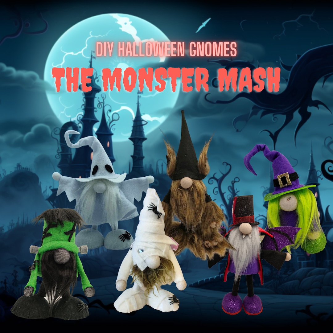 DIY Halloween Gnomes - DIY Monster Gnomes, Halloween Bundle, Gnome ...