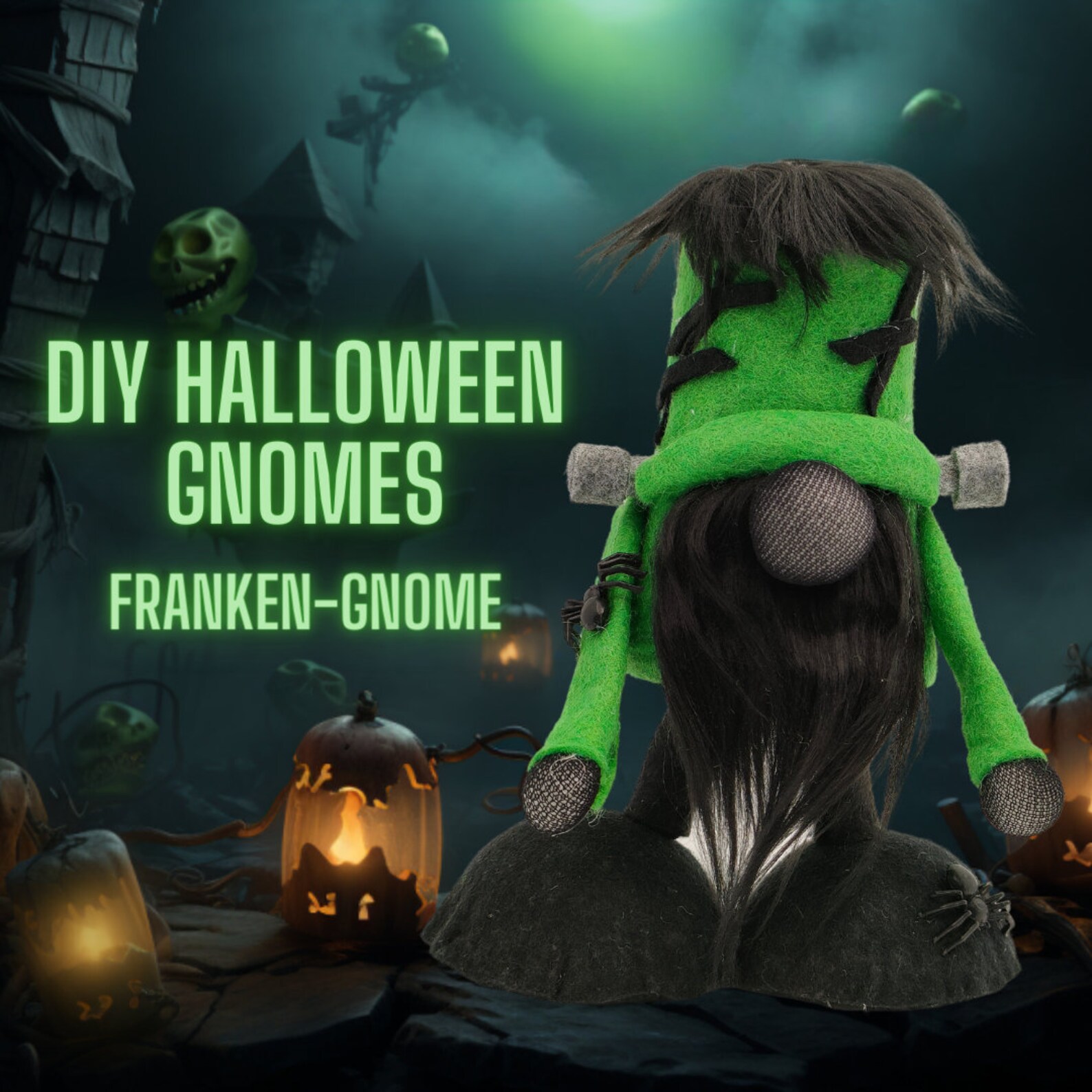 DIY Frankenstein Gnome Video Tutorial - Handmade Gnome, DIY ...