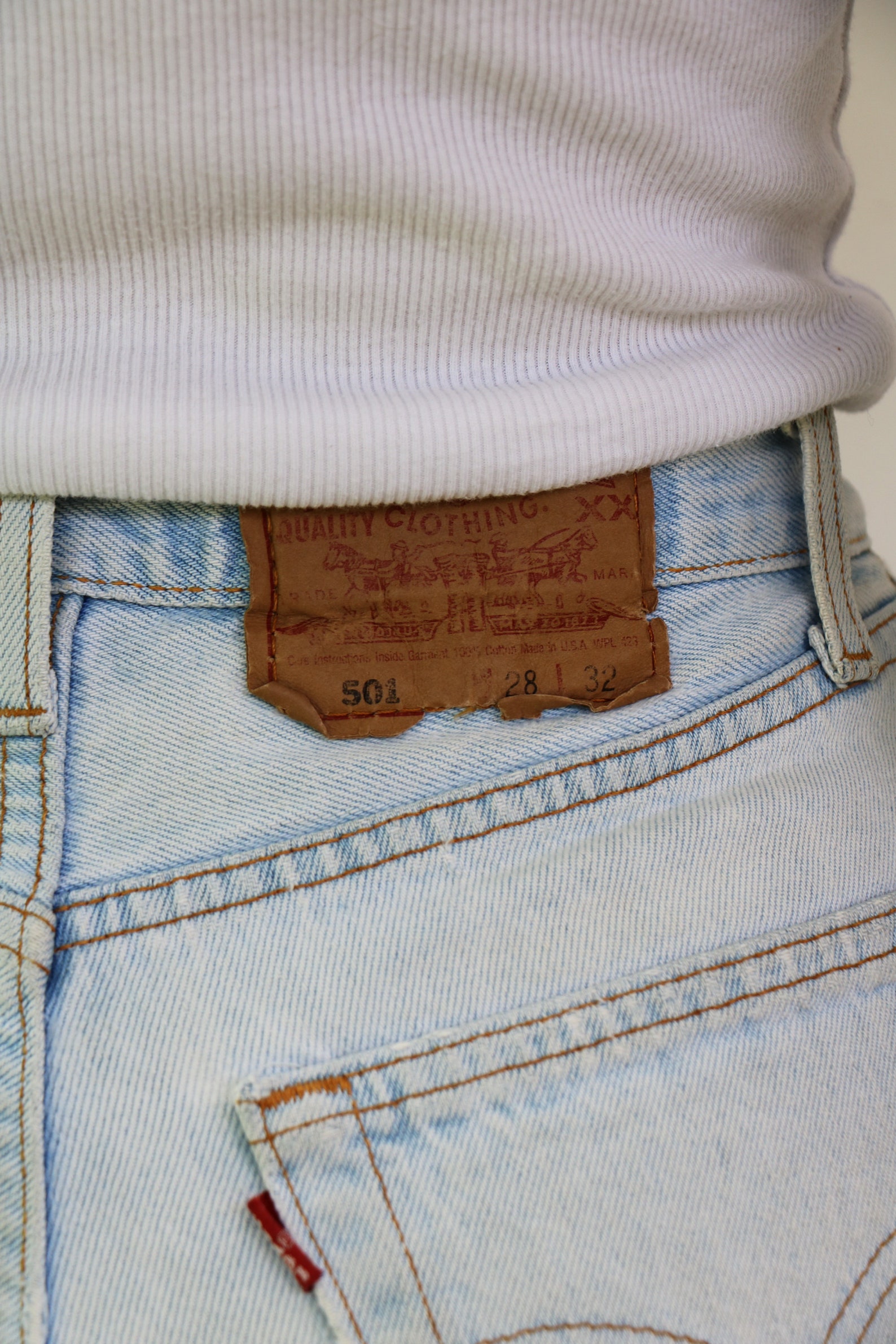 Levi's 501 Cutoffs, Vintage USA Levi's Denim Shorts Light Faded Wash ...