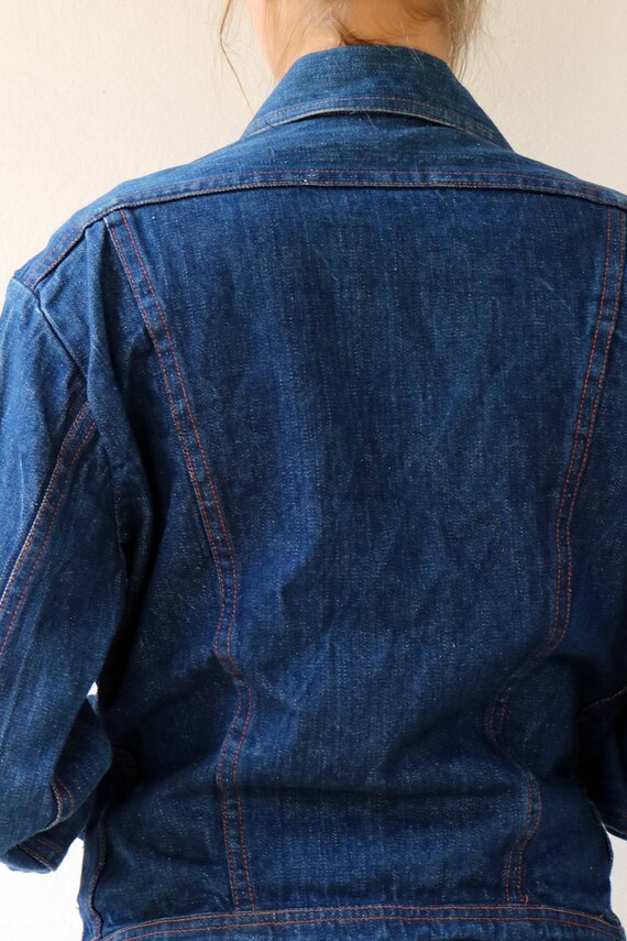 Vintage Denim Jacket, 1970's Boho Blue Denim Jean Jea… - Gem