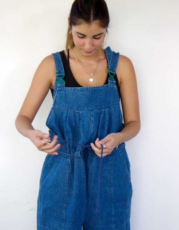 YESSICA Overalls, Vintage 80s 1980s Blue Denim Jeans … - Gem