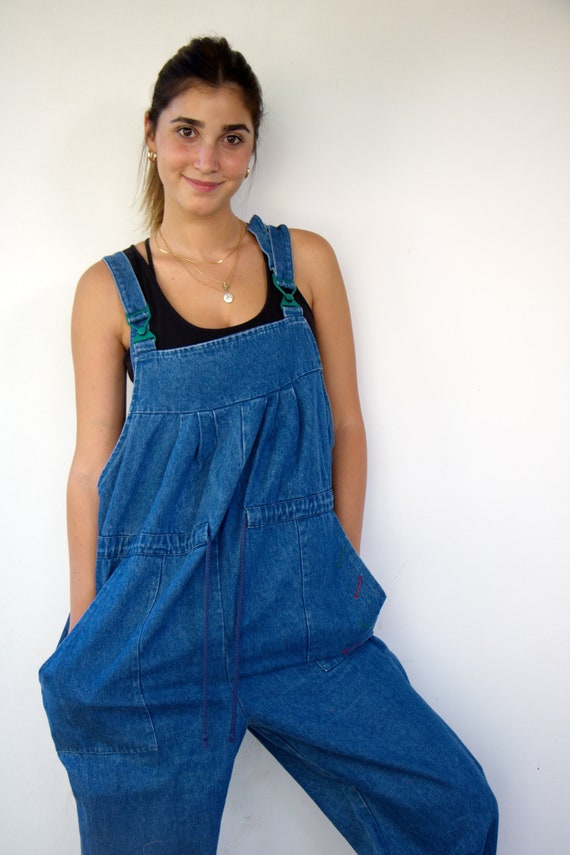 YESSICA Overalls, Vintage 80s 1980s Blue Denim Jeans … - Gem