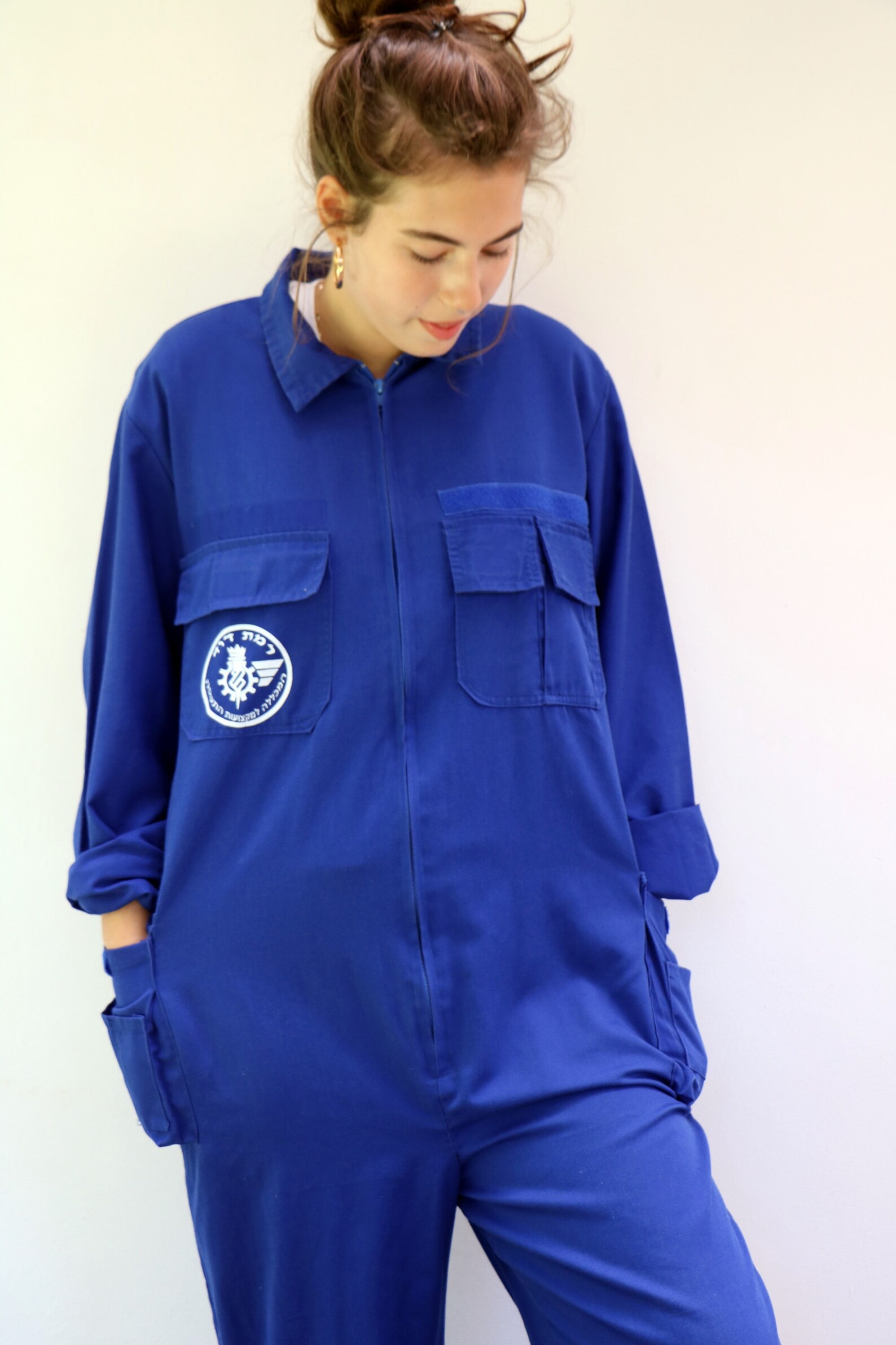 Flight School Chore Coveralls, Vintage 80s Blue Jumpsuit Dungarees ...