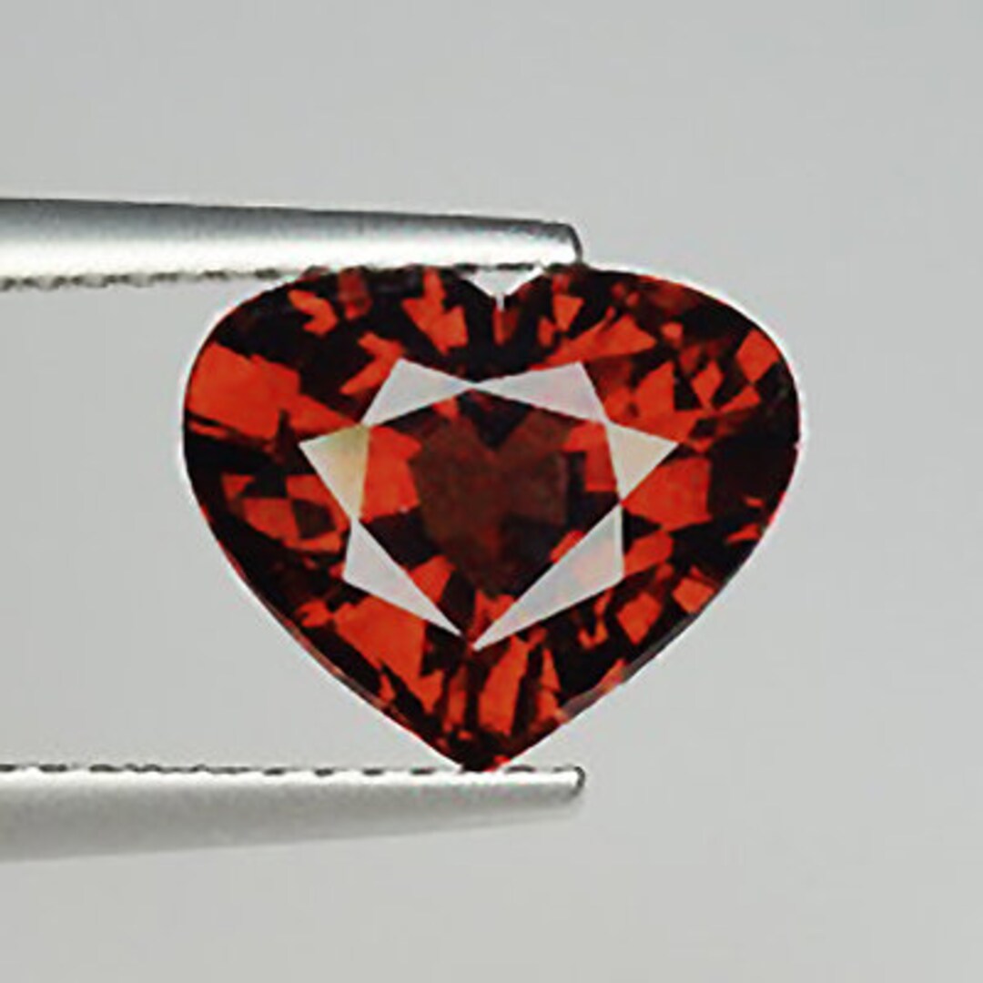 1.02 Carat Heart 6 Mm AAA Fire Natural Orange Spessartite Garnet {flawless-vvs} , Unheated ...