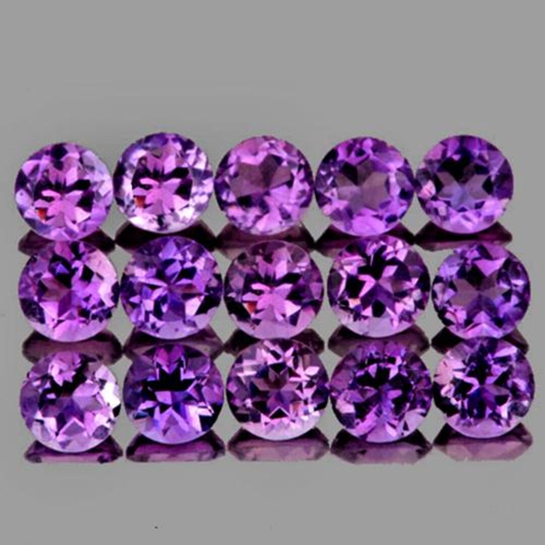1.50 Mm 44 Pieces Round Brilliant Cut AAA Fire Intense Purple Amethyst ...