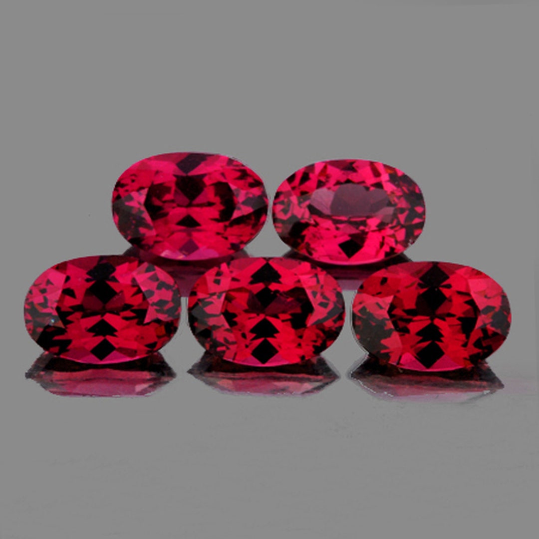 Raspberry Red Rhodolite Garnet Oval 6x4 Mm 5 Pieces, Flawless-vvs ...