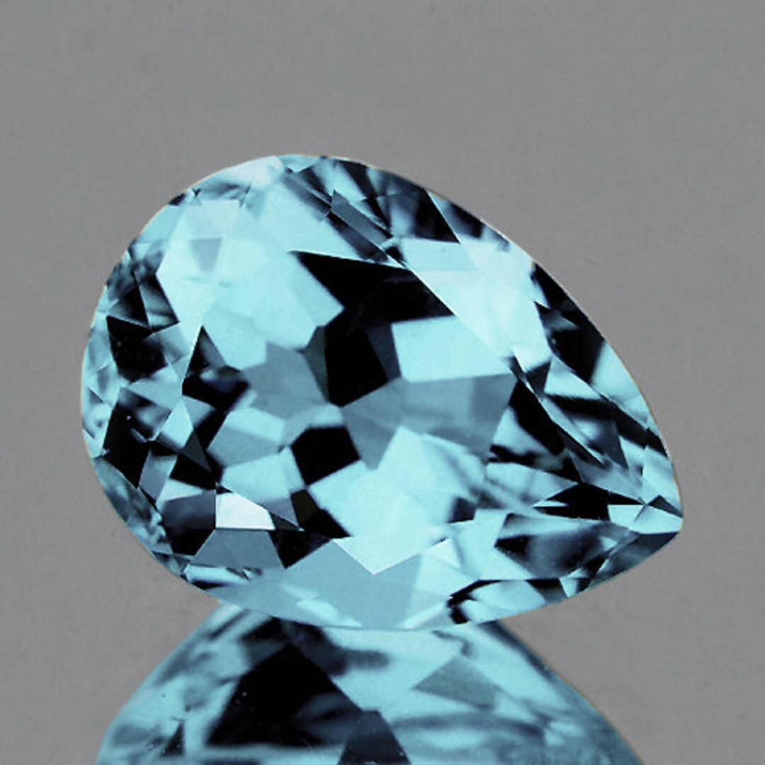 10x8 Mm 1 Pieces Pear AAA Fire Natural Sky Blue Topaz (flawless-vvs ...
