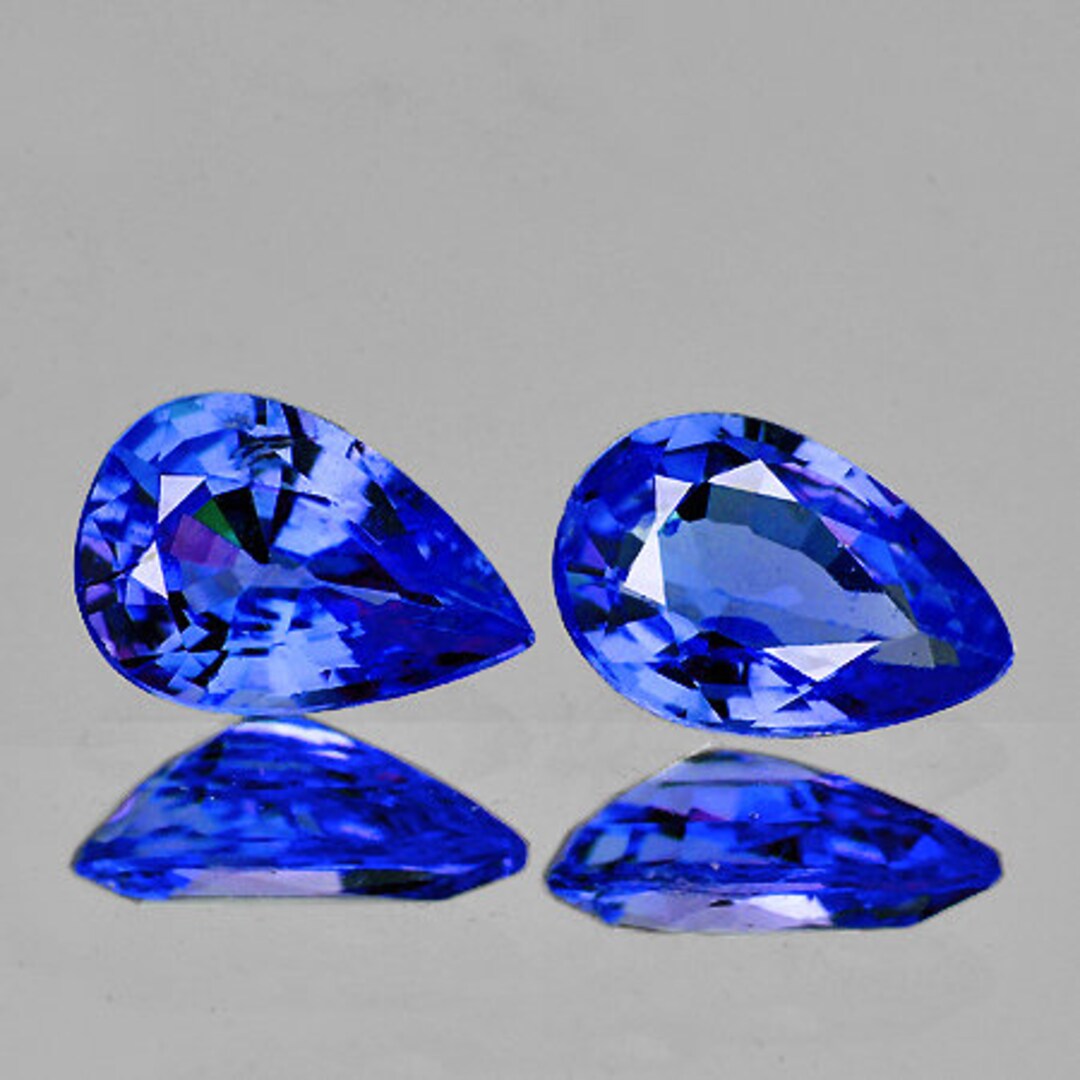 Ceylon Blue Sapphire Pear 6x4 Mm 2 Pieces , Flawless-vvs Clarity ...