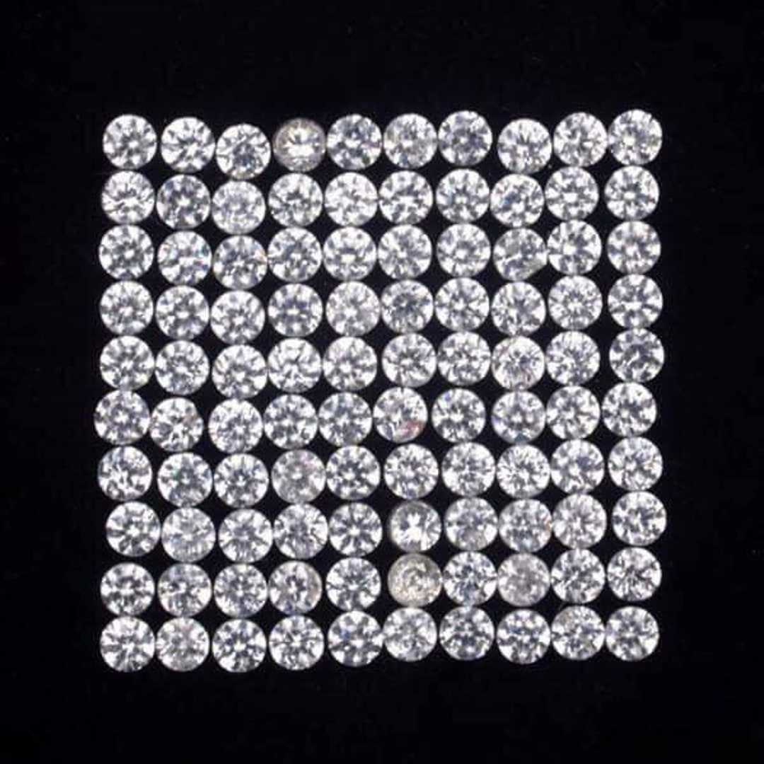 White Topaz Round 1.50 Mm 60 Pieces, Flawless-vvs Clarity, Natural ...