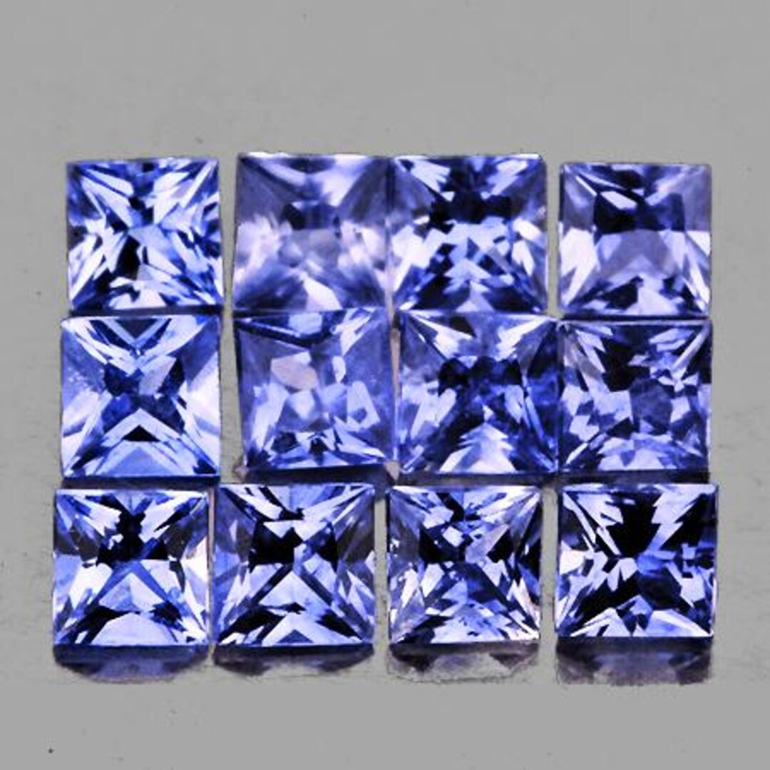 2.50 Mm 12 Pieces Square Princess Cut Extreme Brilliancy Top Purple ...