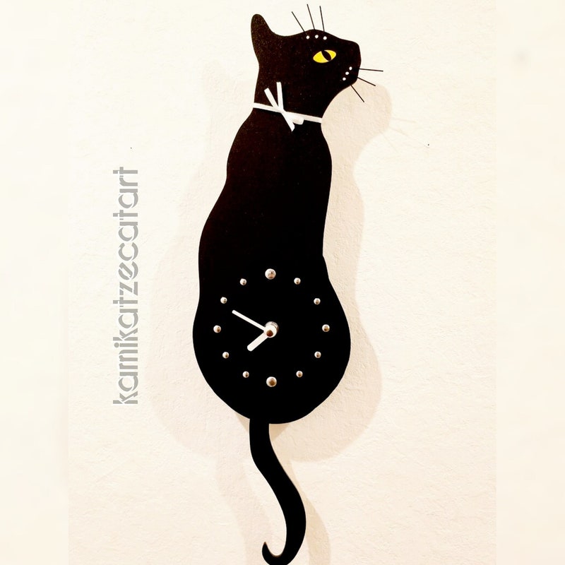Cat Wagging Tail Clock - Etsy