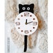 Pendulum Clock 'COSMO', Cat Clock, Tail Swings Back and Forth, Wall ...