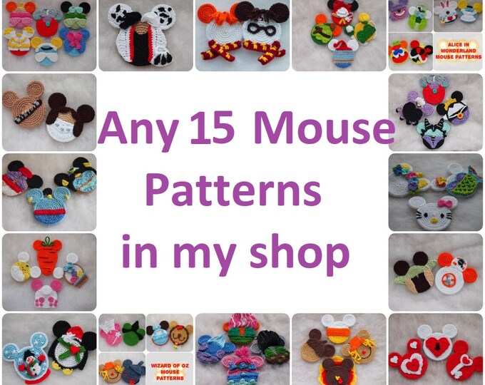 Christmas Ornament Mickey Mouse Minnie Mouse Crochet Pattern, the Santa ...