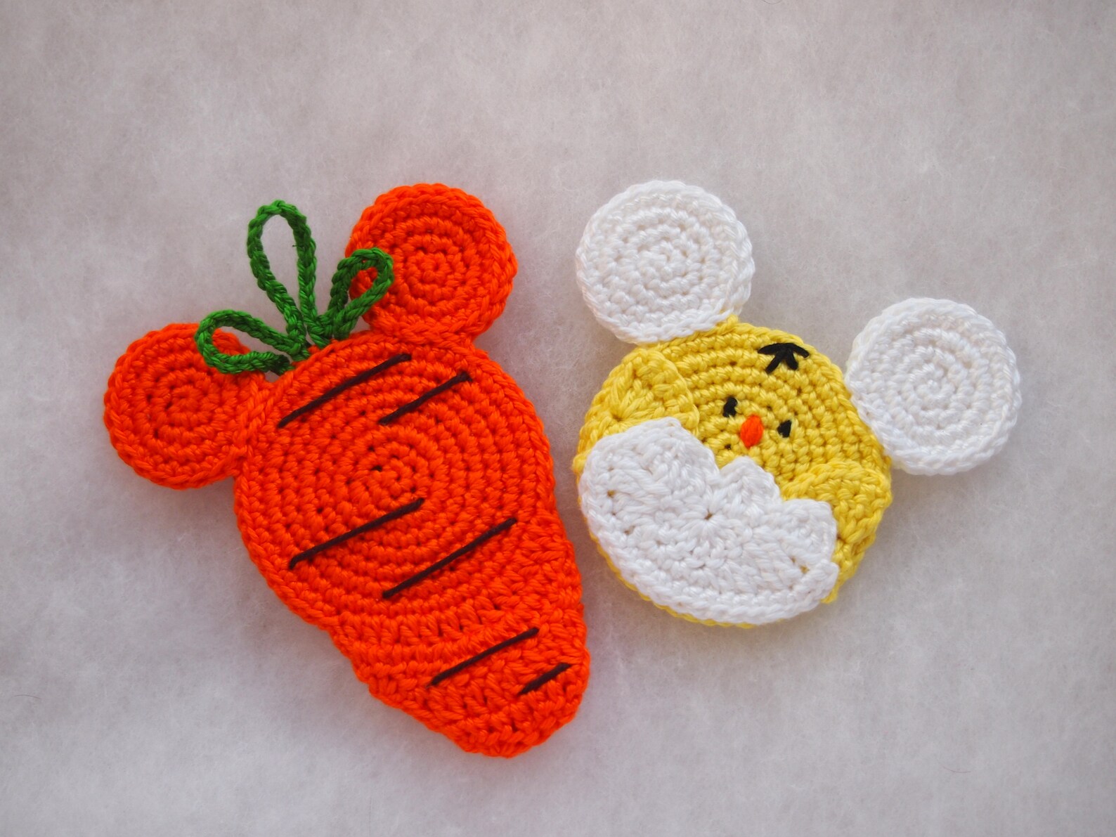 Easter Ornaments: Chick Easter Basket Carrot and Bunny - Etsy