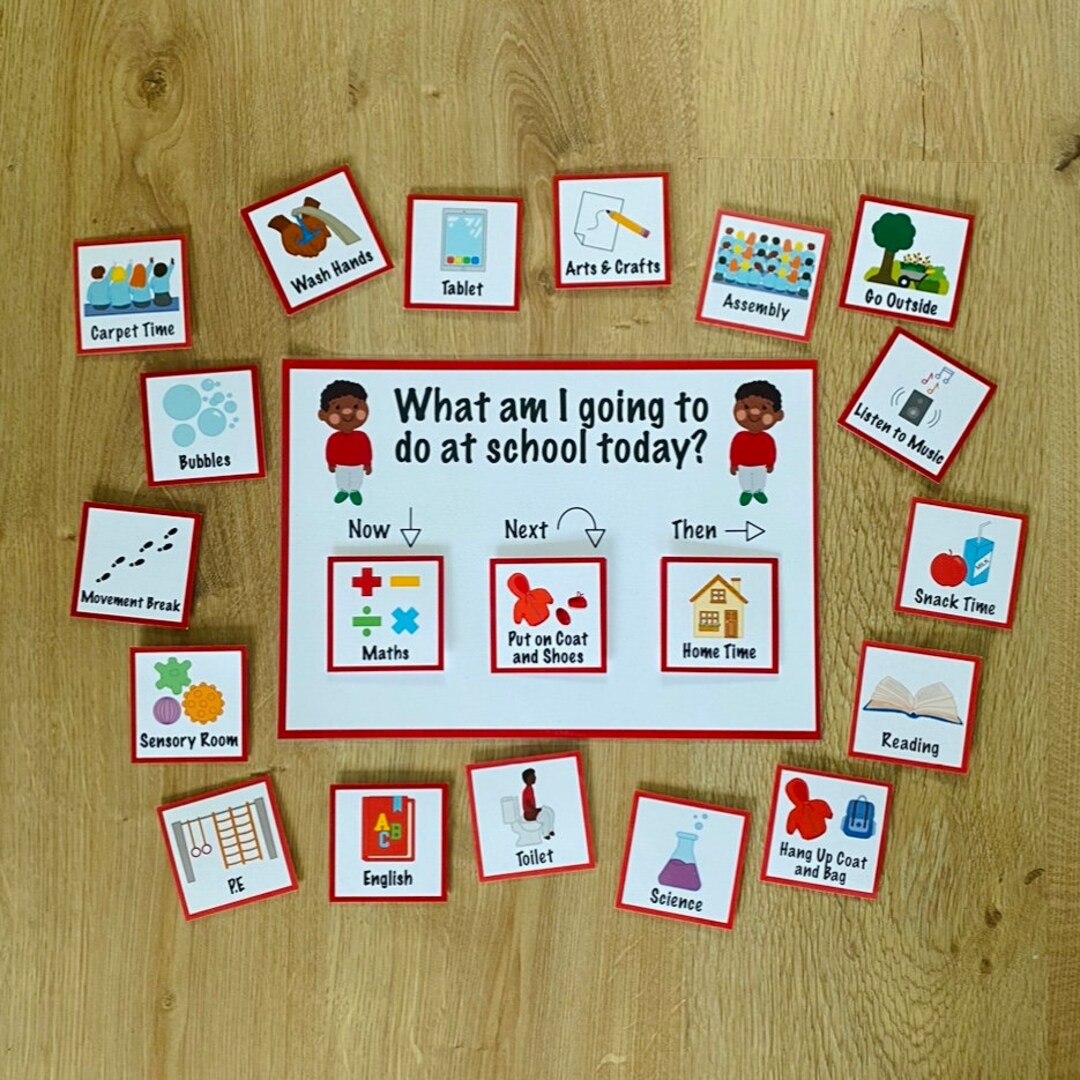 School Version: Now, Next and Then Board - Etsy