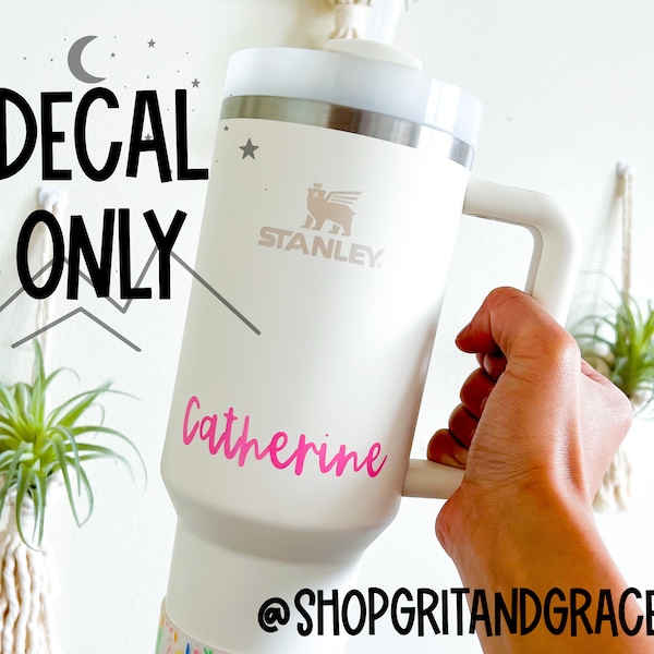 Stanley Cup Name Decal - Etsy