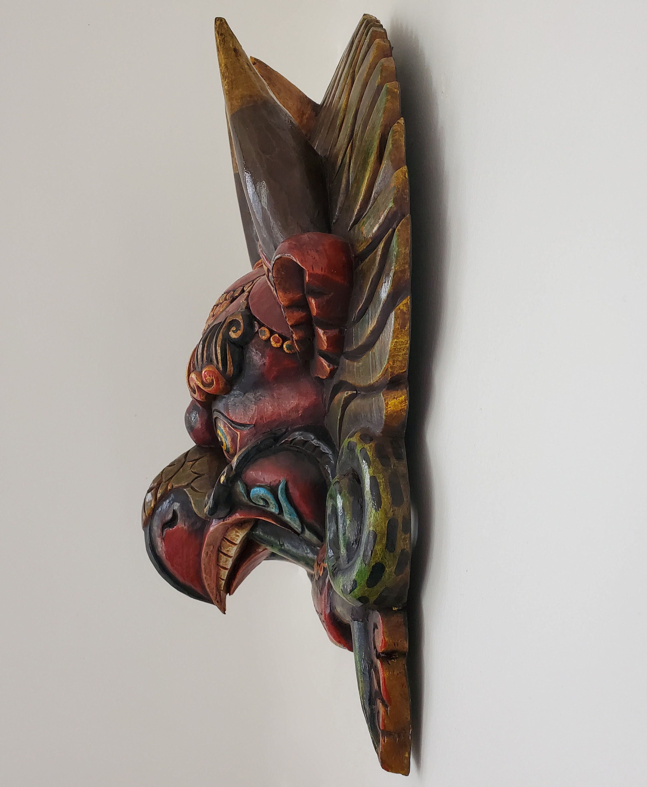 Nepalese Wooden Huge Garuda/cheppu Mask Wall Hanging 18 - Etsy