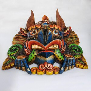 Nepalese Wooden Huge Garuda/cheppu Mask Wall Hanging 16" - Nepal - Etsy