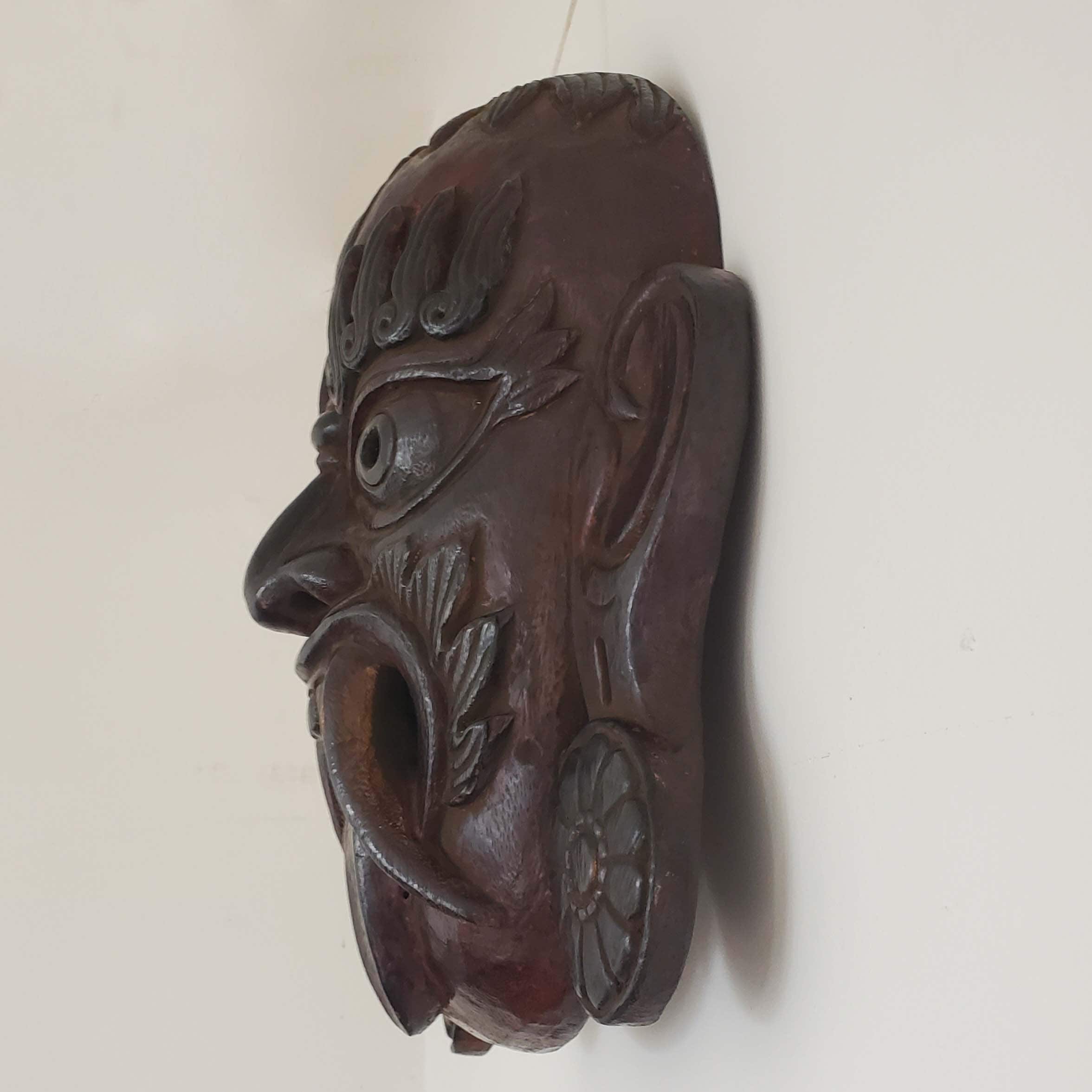 Rare Nepalese Wooden Lakhe Mask Wall Hanging 16 Nepal - Etsy