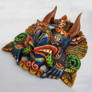Nepalese Wooden Huge Garuda/cheppu Mask Wall Hanging 16" - Nepal - Etsy