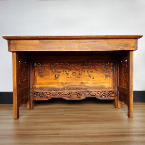 Tibetan Chokchi Complete Auspicious Sings Carved Wooden Foldable Tea ...