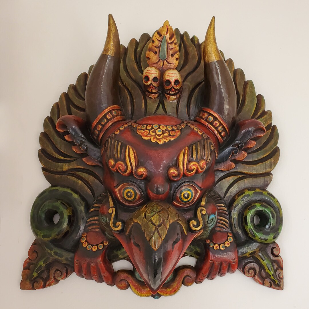 Nepalese Wooden Huge Garuda/cheppu Mask Wall Hanging 18 - Etsy
