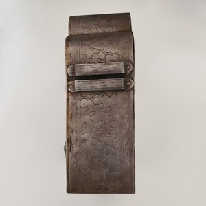 Huge Rare Tibetan 8 Auspicious Signs Carved on Iron Ghau Box/amulet 10. ...