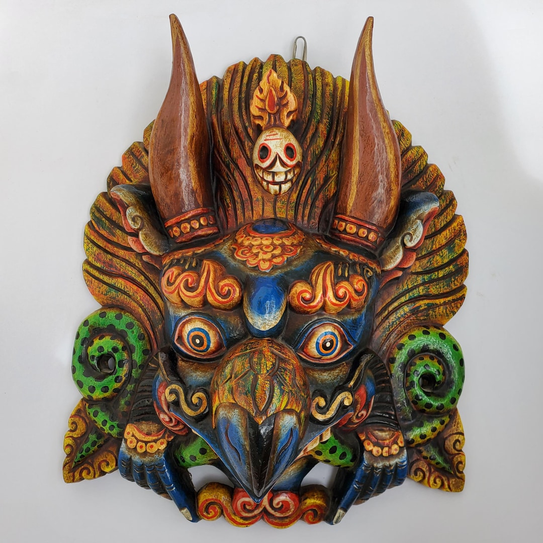 Nepalese Wooden Huge Garuda/cheppu Mask Wall Hanging 16 Nepal - Etsy