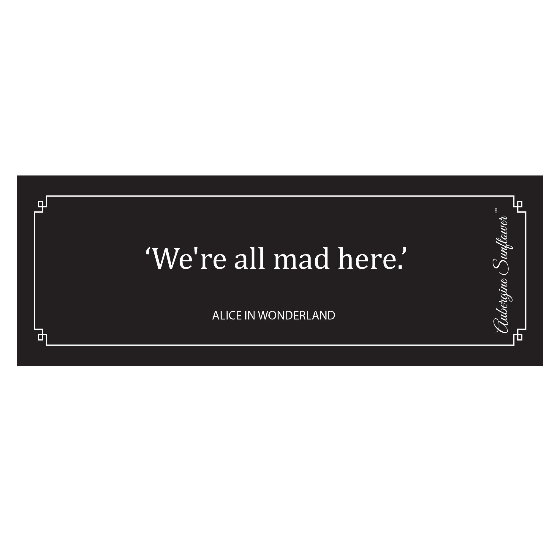 We're All Mad Here Bookmark Alice in Wonderland - Etsy Australia