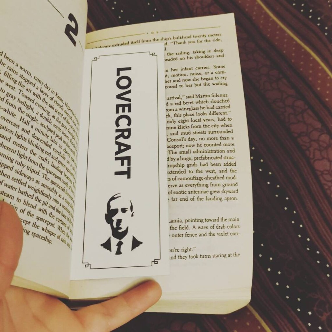 Bookmarks Set of 4 HP Lovecraft - Lovecraftian Book Gifts Aubergine ...
