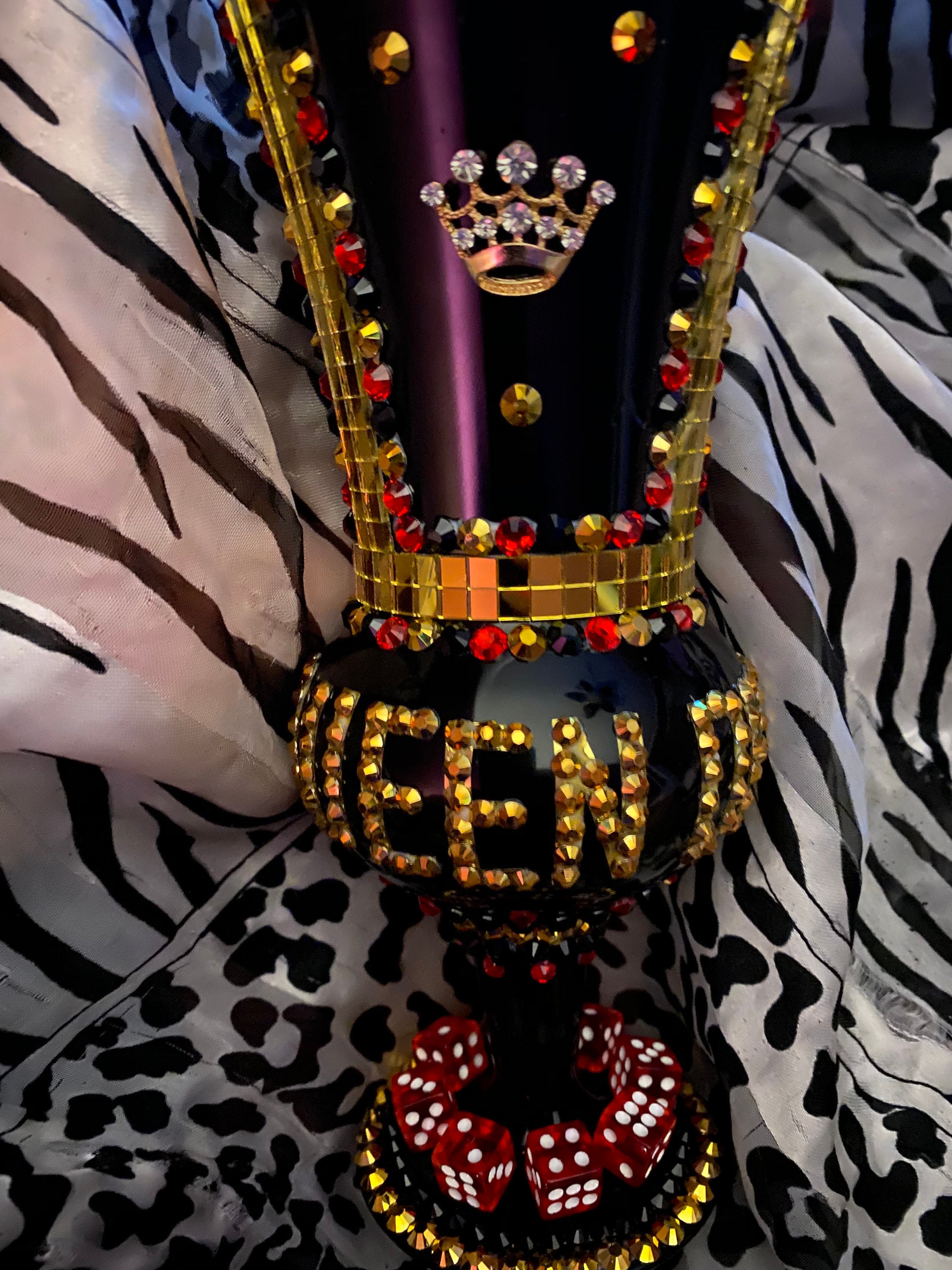 Casino Themed Deluxe Pimp Glass With Dice - Etsy UK