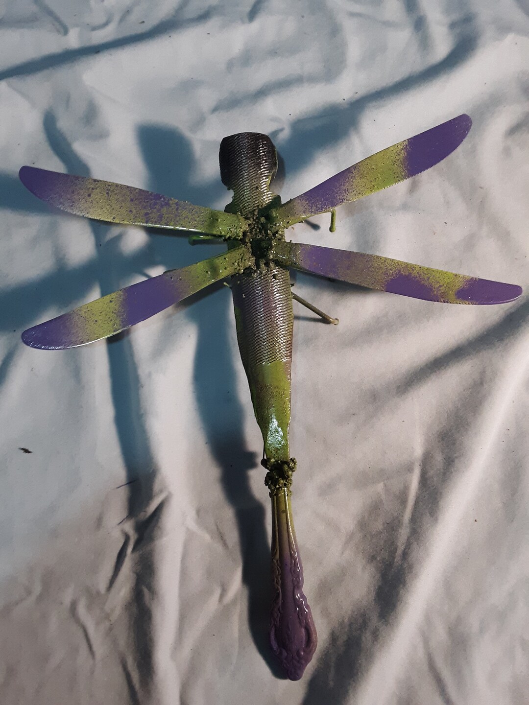 One of a Kind Large Scrap Metal Welding Art Dragonfly Sculpture Hand ...