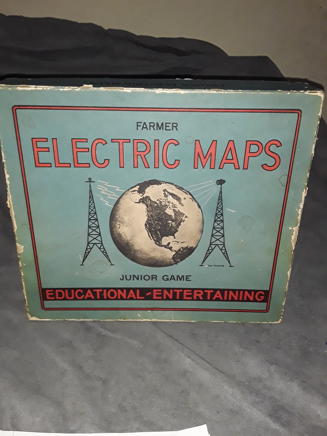 Rare Antique 1938 J.M. Farmer Electric Maps Game Geography Educational ...