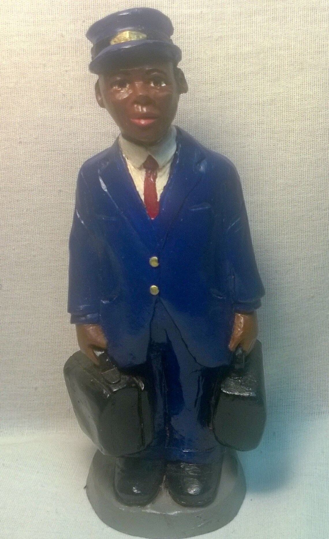 Handpainted Train Conductor Figurine | Etsy