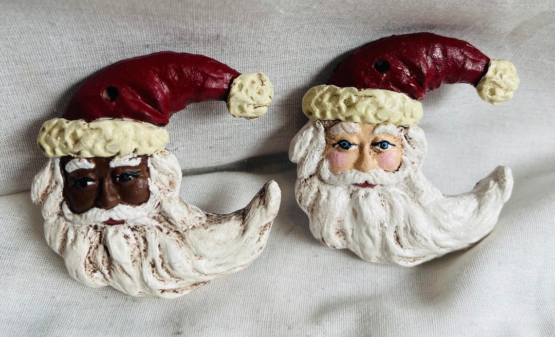 Handpainted "half Moon Santa" Ornament - Etsy
