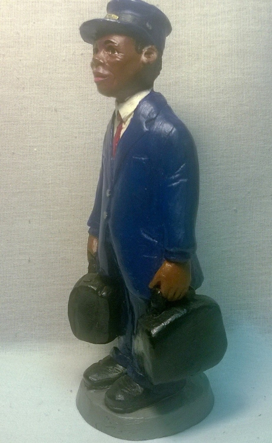 Handpainted "train Conductor" Figurine - Etsy