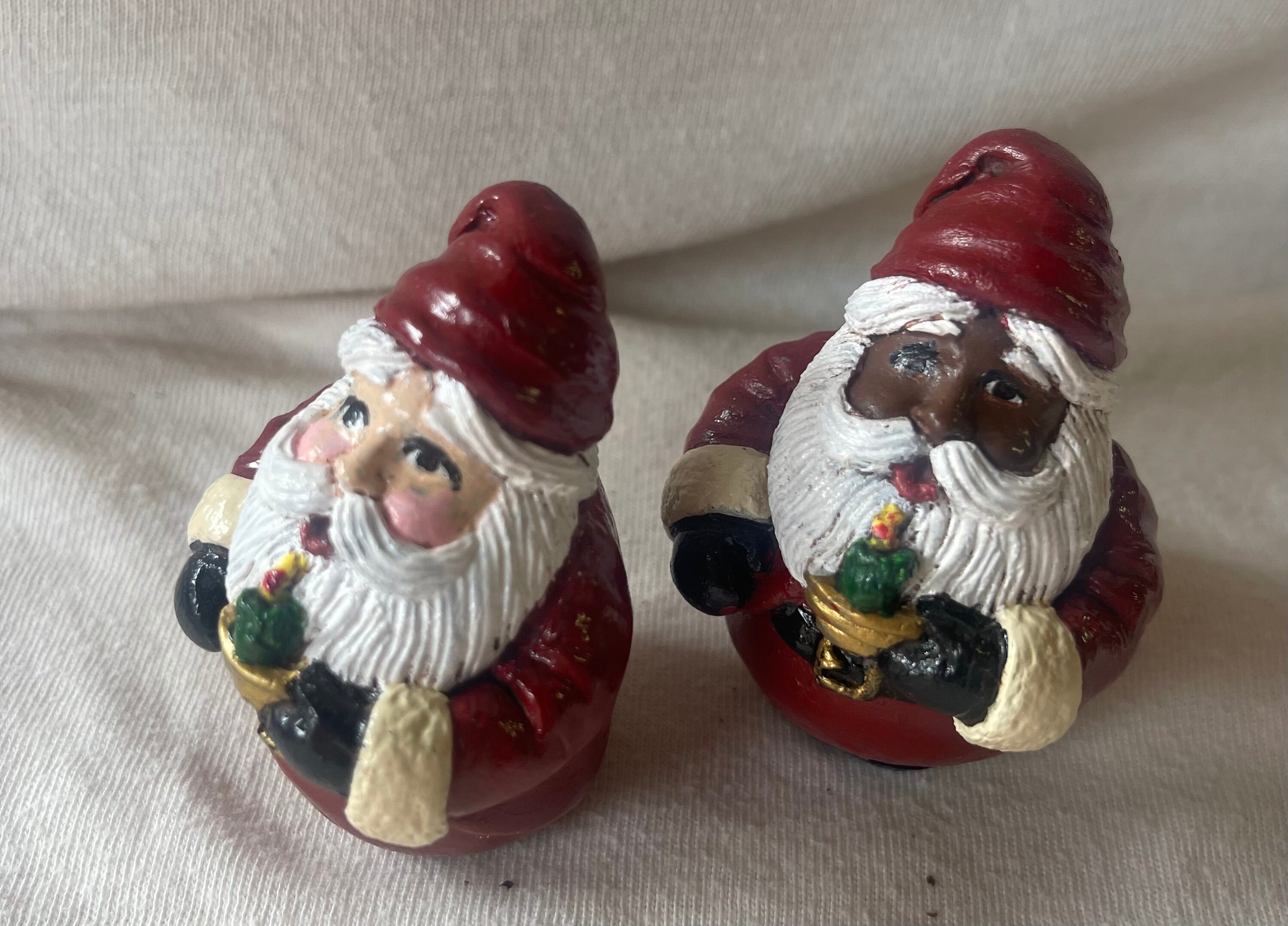 Handpainted Small Roly Poly Santa With Candle - Etsy