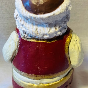 Handpainted " Roly Poly Santa Holding a Candy Cane and Teddy Bear" - Etsy