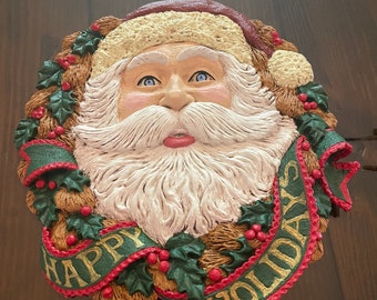 Santa Face Plaque - Etsy