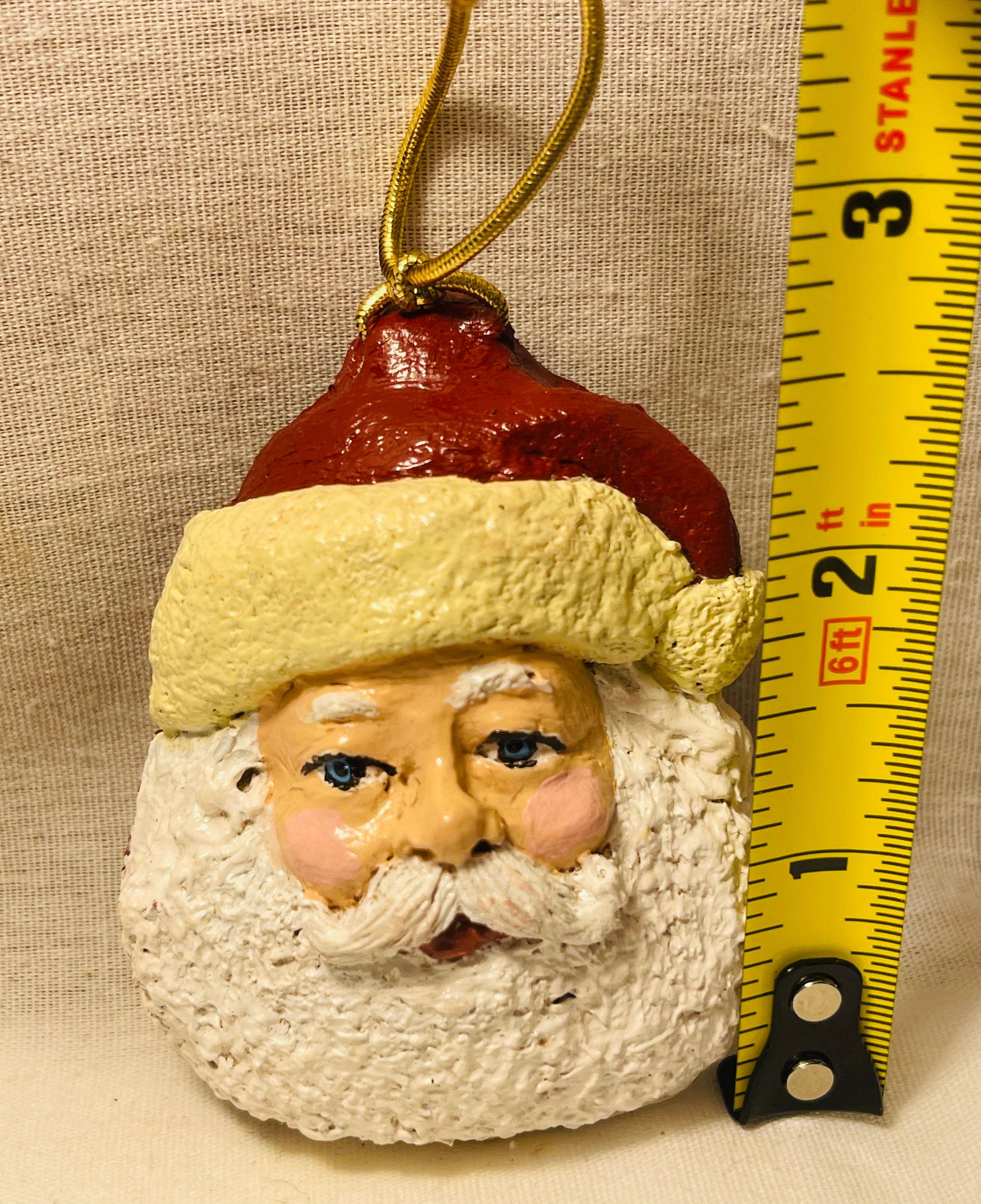 Handpainted "santa Face Ornament" - Etsy UK