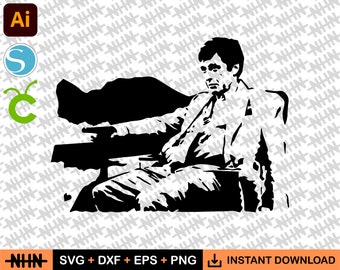 Scarface Stencil SVG Digital Design Stencil Heat Transfer for Cricut ...