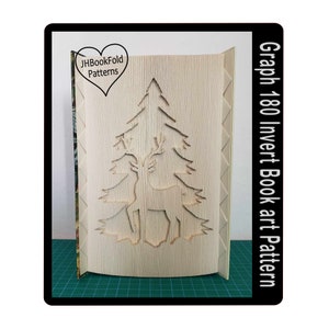 Christmas Tree With Deer Graph Cut and Fold Pattern (6680G) - Etsy