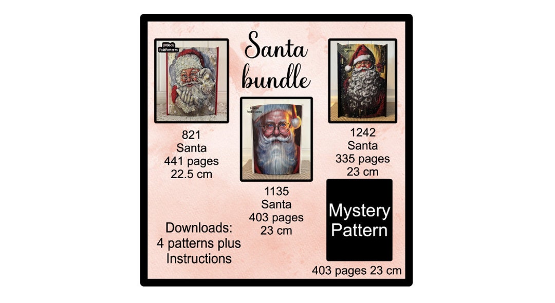 Santa Bundle Photo Strip Patterns - Etsy