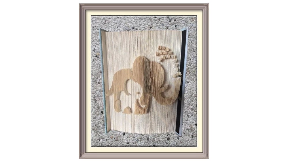 2537. Elephants Book Art Pattern | Etsy