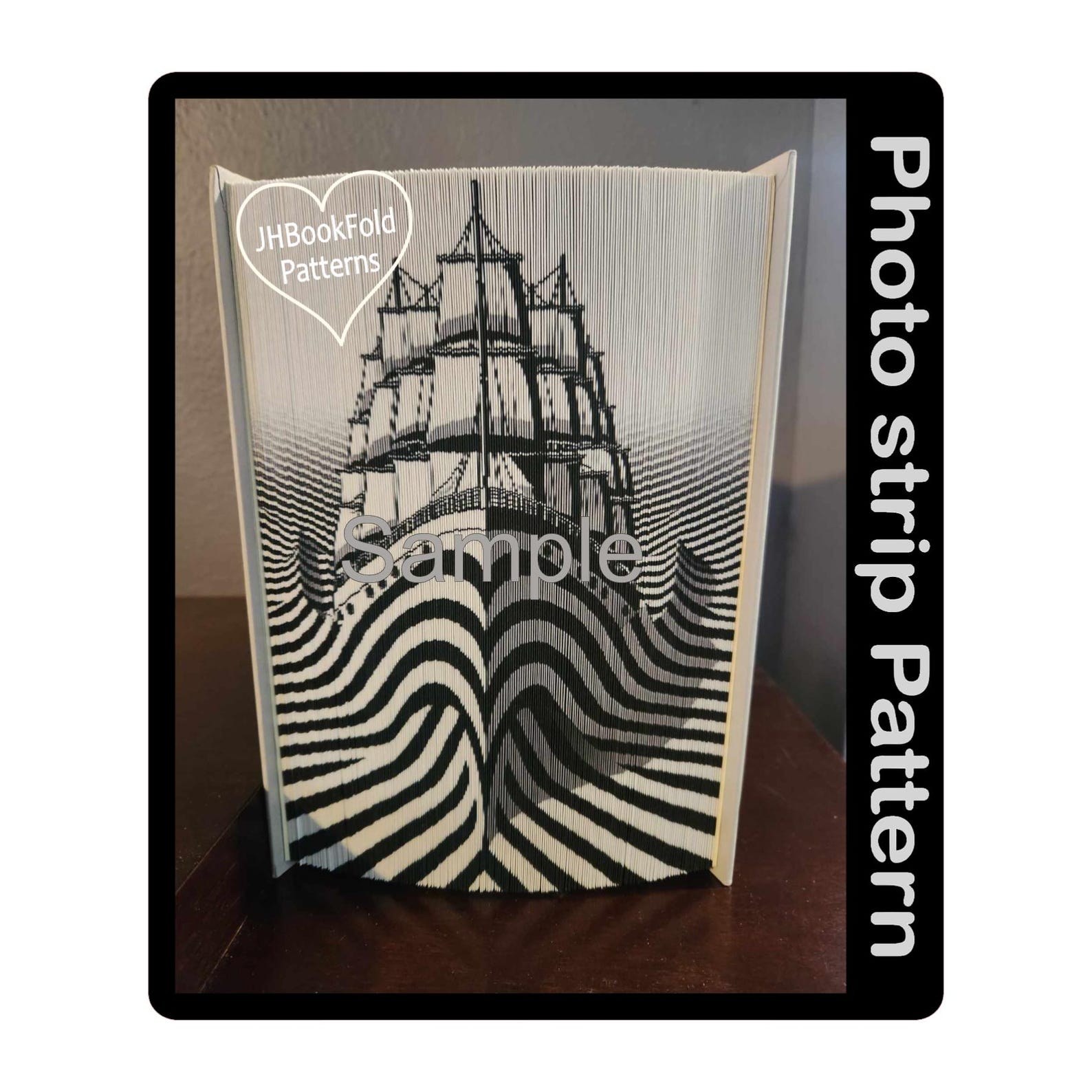 Optical Train Photo Strip Book Art Pattern (3376PS) - Etsy