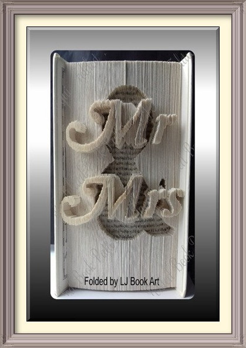 Mr & Mrs Book Folding Pattern (3025) - Etsy