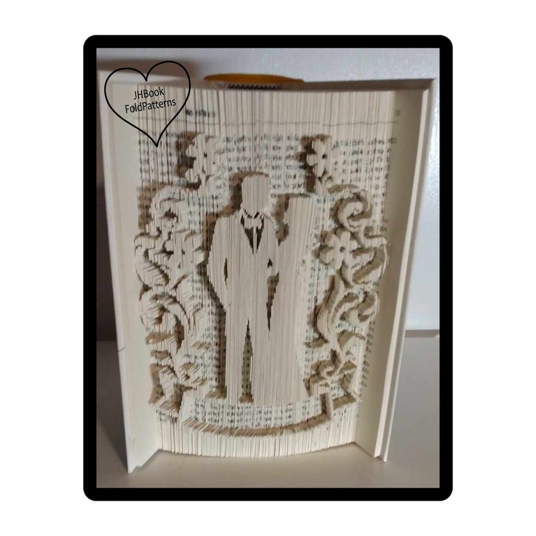 Bride and Groom Cut and Fold Book Art Pattern (6218) - Etsy