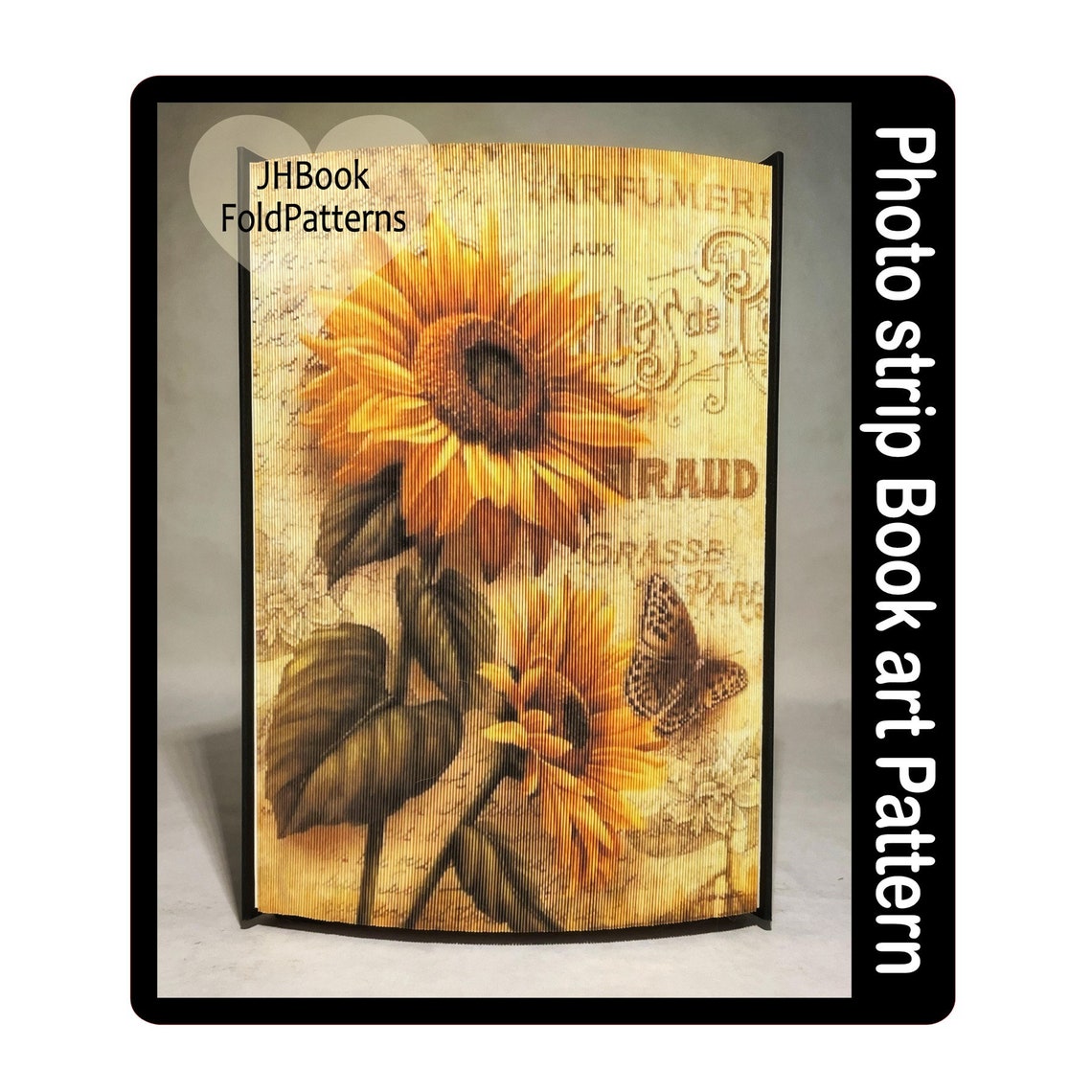 Sunflower Photo Strip Book Art Pattern (1338PS) - Etsy